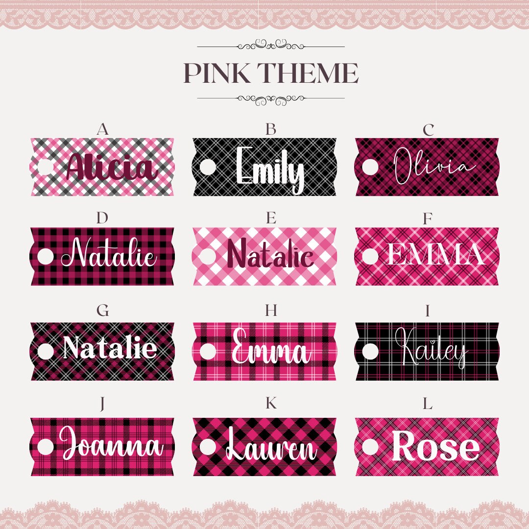 Pastel Tumbler Name Tag, 40oz Tumbler Name Plate, Personalized Name Tag ...