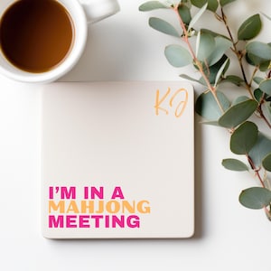 Mahjong Coaster Set Custom Engraved Coasters Personalized Gift for ...