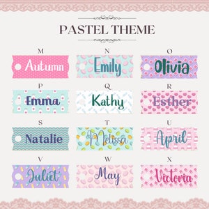 Pastel Tumbler Name Tag, 40oz Tumbler Name Plate, Personalized Name Tag ...
