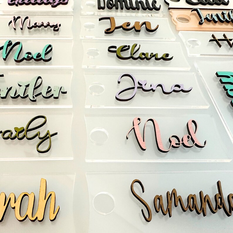 Tumbler Name Tag, Tumbler Name Tag, Custom Tumbler Cup Name Topper ...