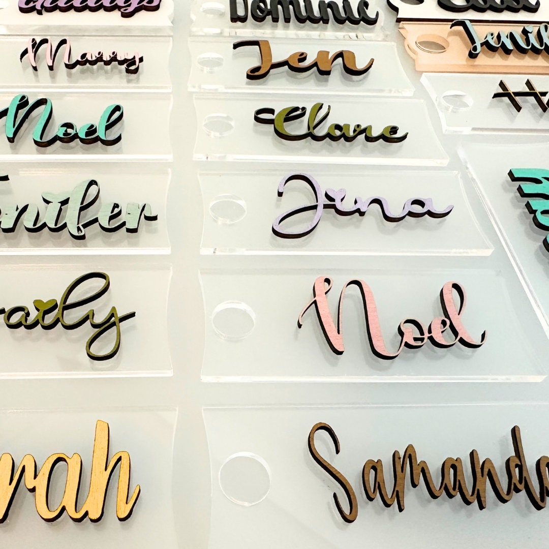 Tumbler Name Tag, Tumbler Name Tag, Custom Tumbler Cup Name Topper ...