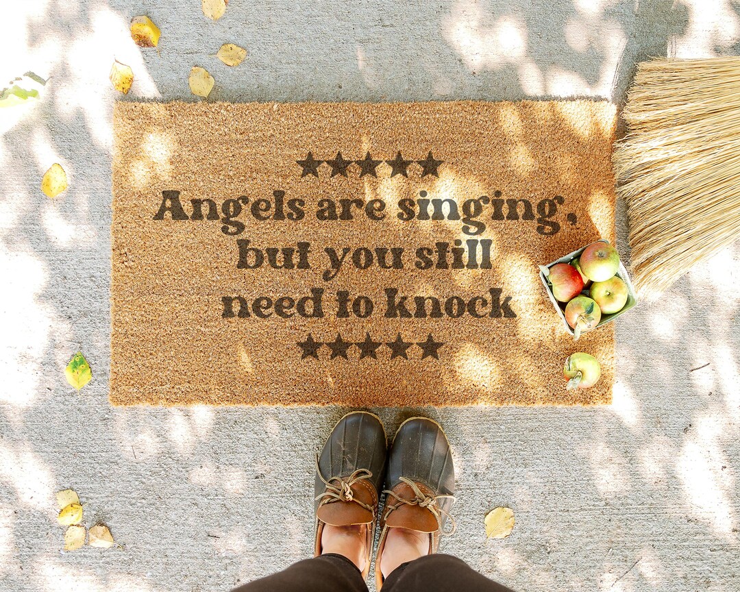 Sarcastic Christian Door Mat Engraved Religious Humor Coir Welcome Door ...