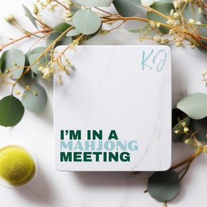 Mahjong Coaster Set Custom Engraved Coasters Personalized Gift for ...