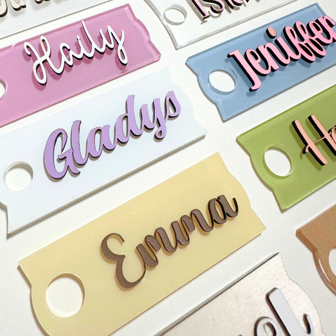 Personalized 40oz Tumbler Name Tag, Gifts, Custom Name Topper for 40oz ...