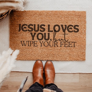 Sarcastic Christian-themed Door Mat Welcome Mat With Funny Religious ...