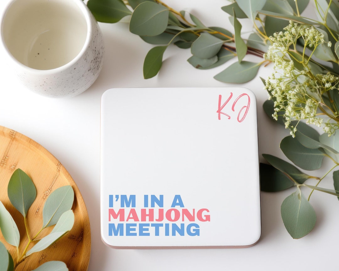 Mahjong Coaster Set Custom Engraved Coasters Personalized Gift for ...