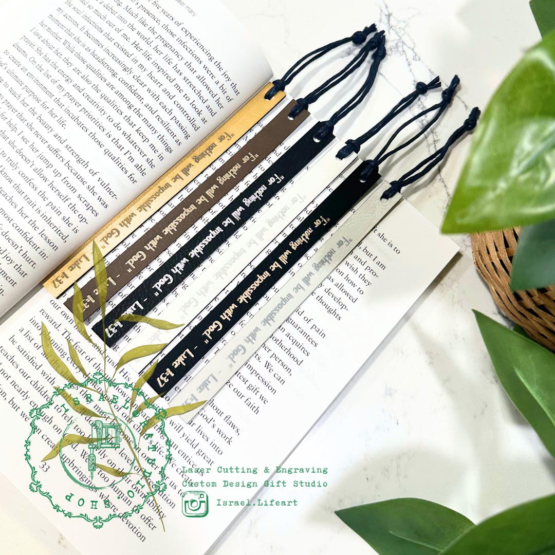 Personalized Leather Bookmark Custom Name Sentence Engraving for ...