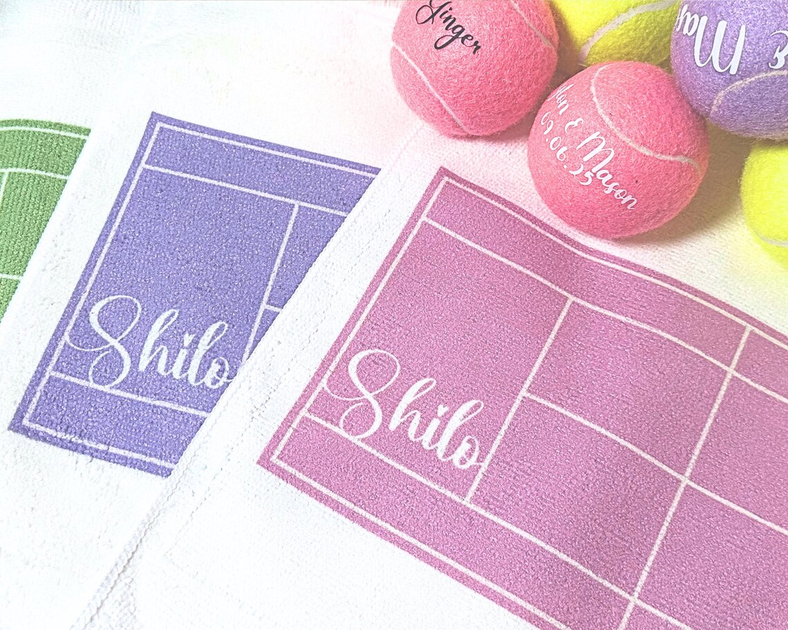 Personalized Tennis Gift Box Set: Engraved Water Bottle, Custom Towel ...