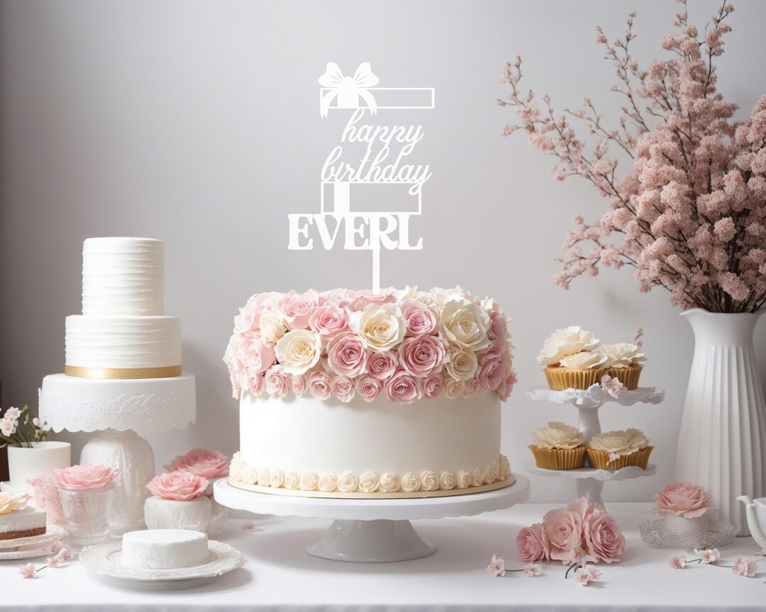 Personalized Birthday Acrylic Cake Topper Custom Name Cake Topper for ...