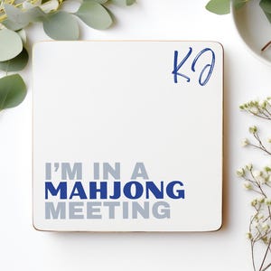 Mahjong Coaster Set Custom Engraved Coasters Personalized Gift for ...