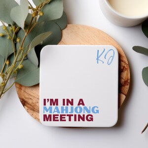 Mahjong Coaster Set Custom Engraved Coasters Personalized Gift for ...