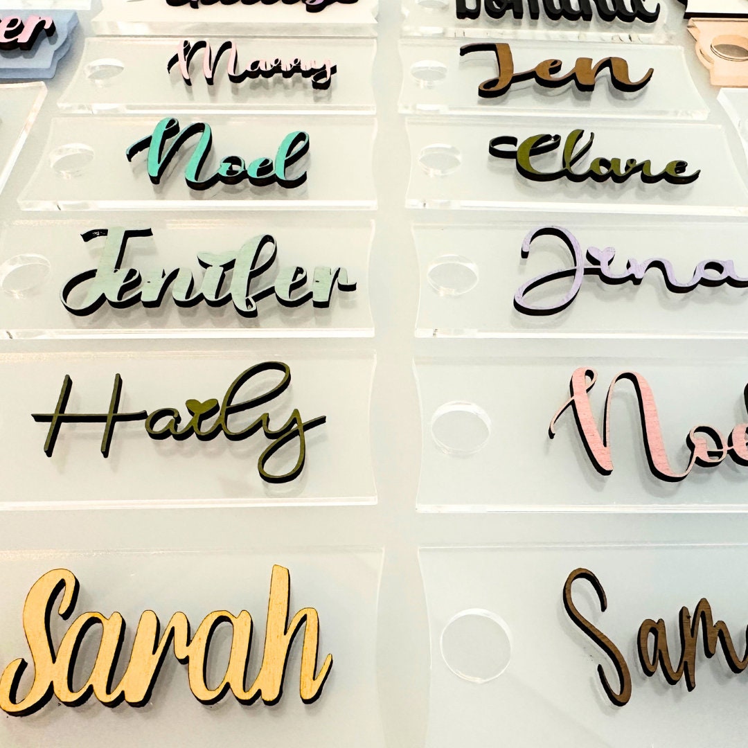 Tumbler Name Tag, Tumbler Name Tag, Custom Tumbler Cup Name Topper ...