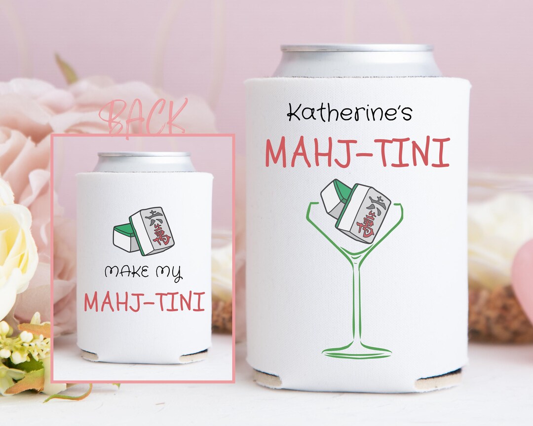 Personalized Mahjong Can Cooler Custom Name Mahjong Game Nights and ...