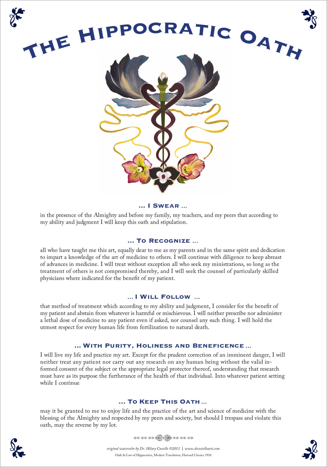 Hippocratic Oath - Etsy