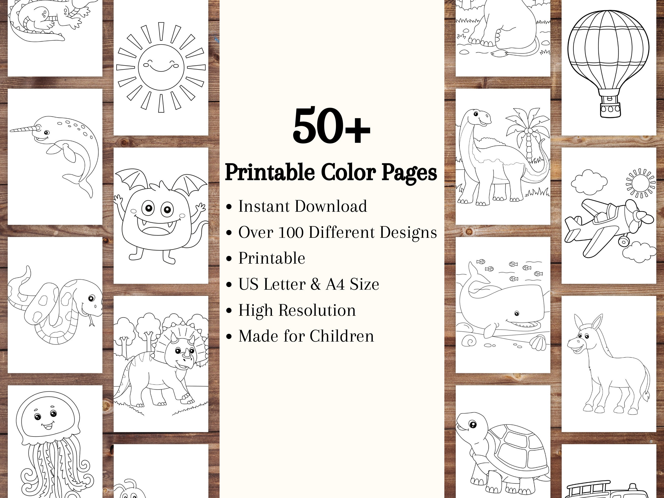 54 Printable Easy Coloring Pages for Kids, Toddlers, Preschoolers ...