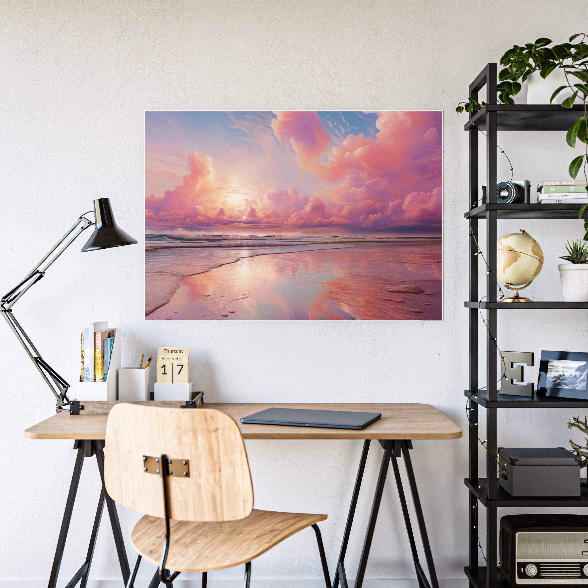 Pink Sunset Gloss Poster - Etsy