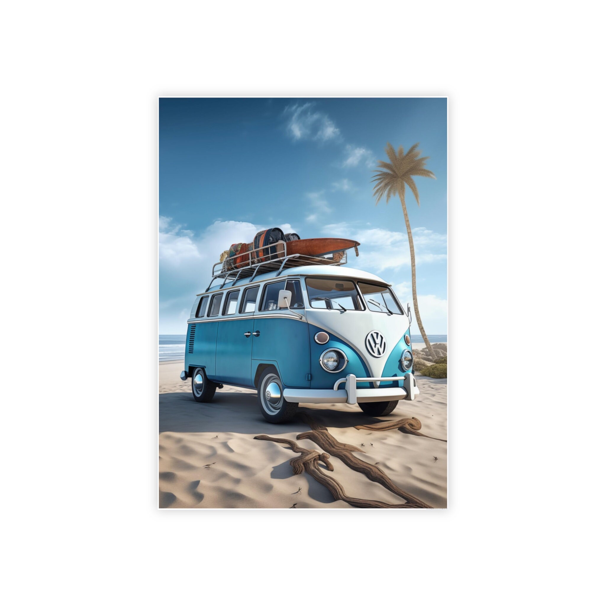 VW Bus Gloss Poster - Etsy