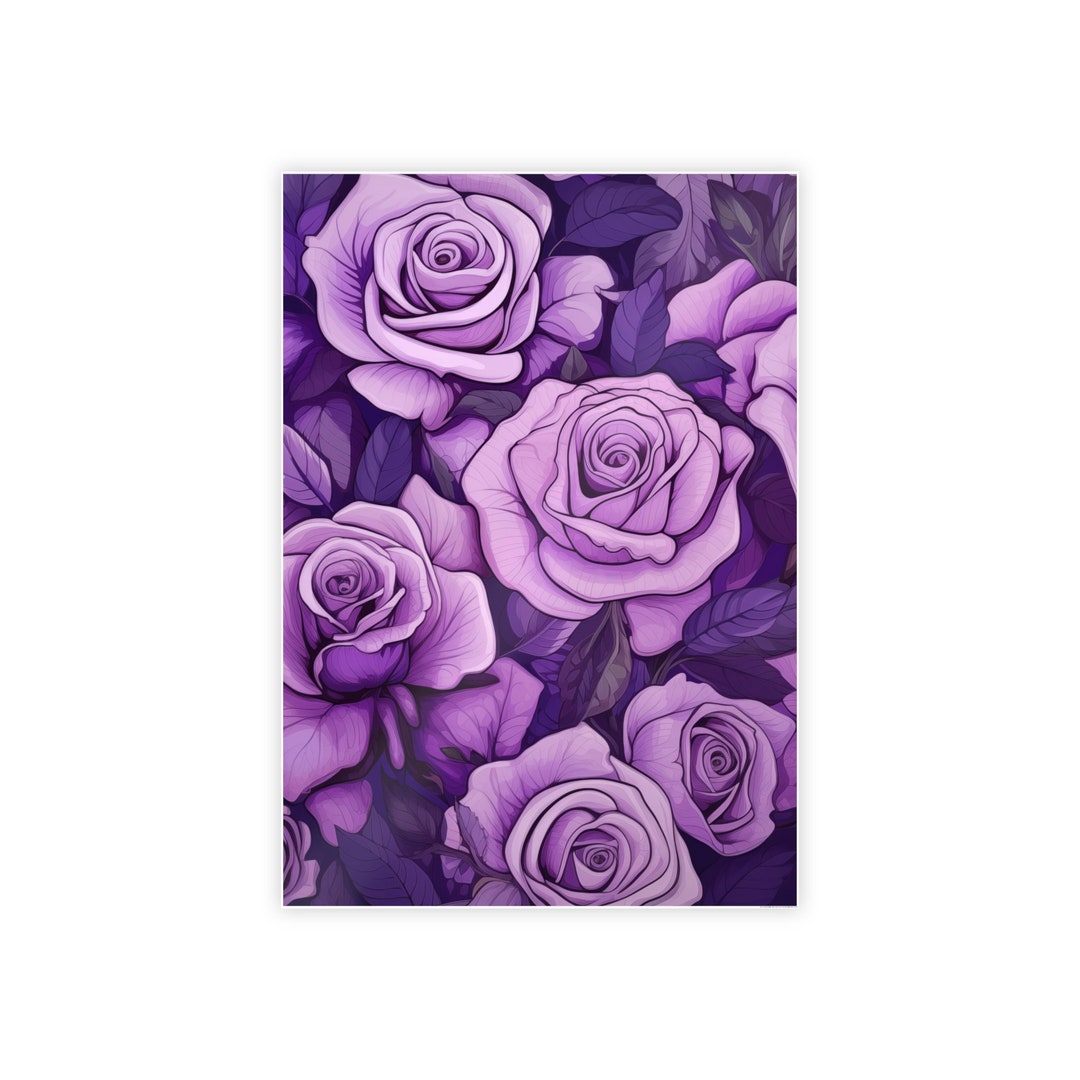 Rose Pattern Gloss Poster - Etsy