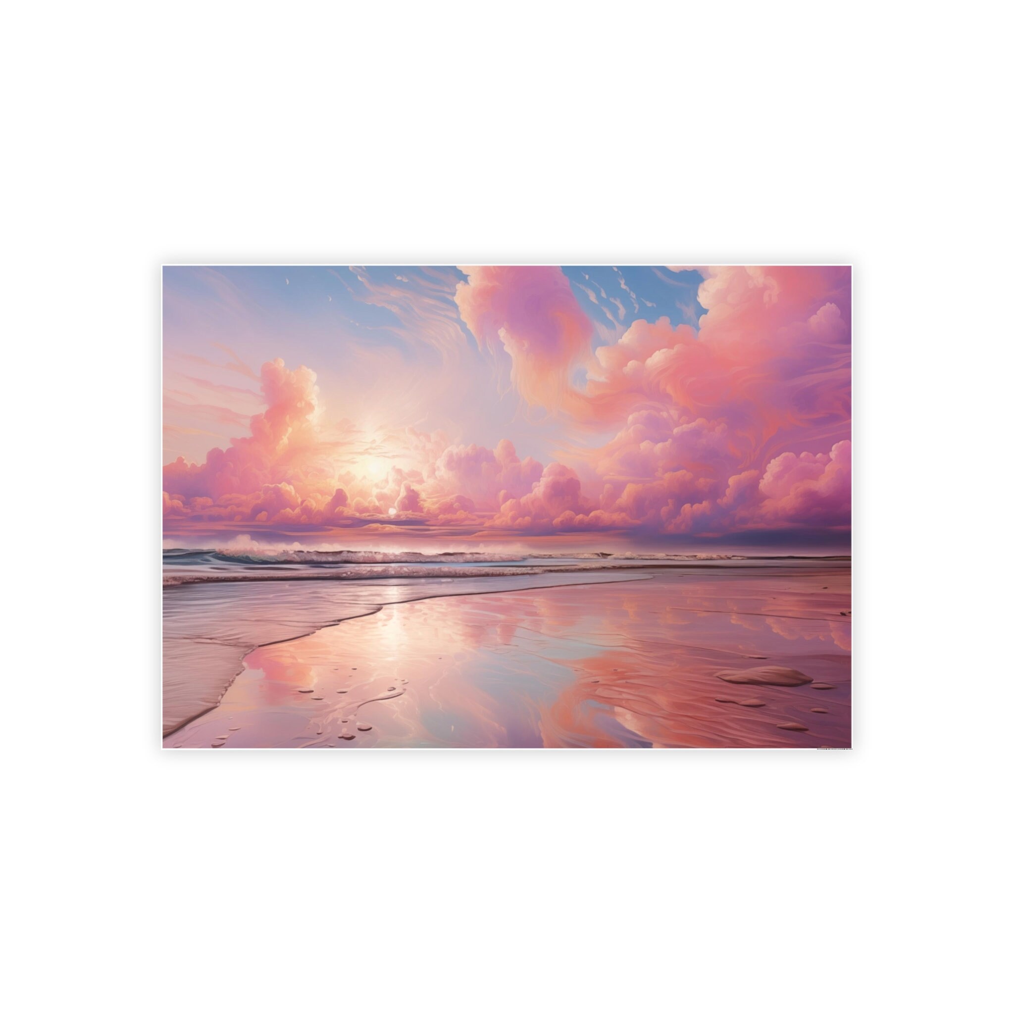 Pink Sunset Gloss Poster - Etsy
