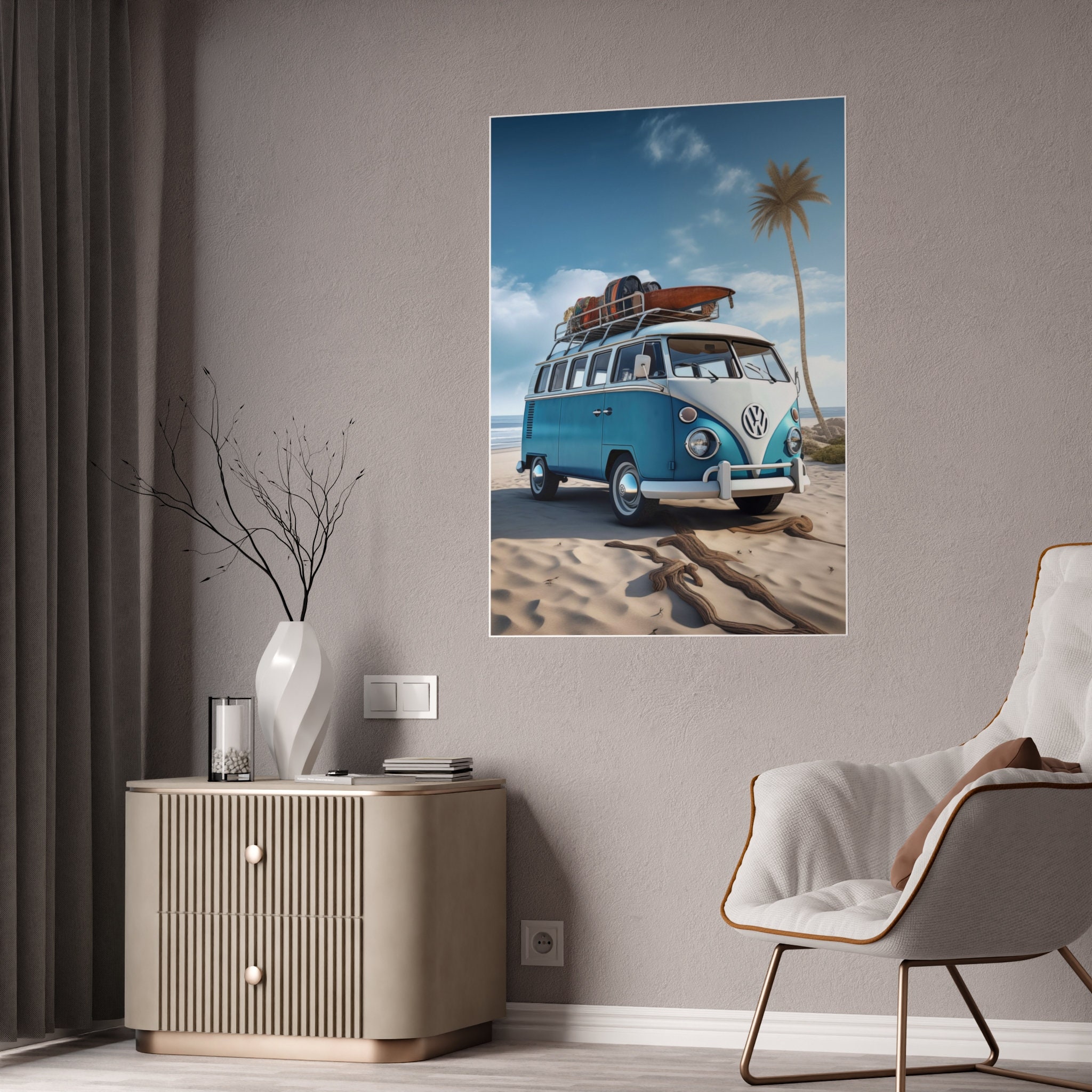 VW Bus Gloss Poster - Etsy
