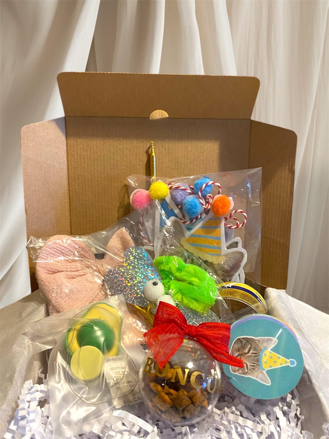 Personalized Cat Gift Box Gift for Cat Birthday Gift Basket Cat Mom ...