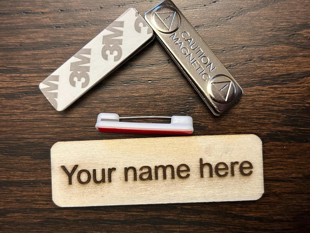 Custom Magnetic or Pin Name Tags for Your Work, School, or Scouting ...