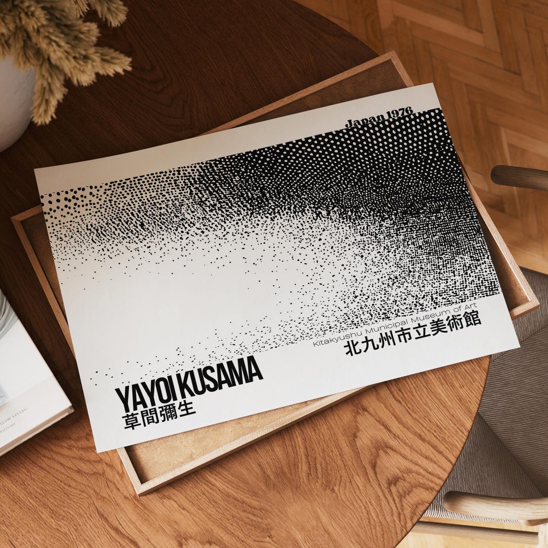 Digital Art Print - Black Halftone Pattern Monochrome Office Wall ...