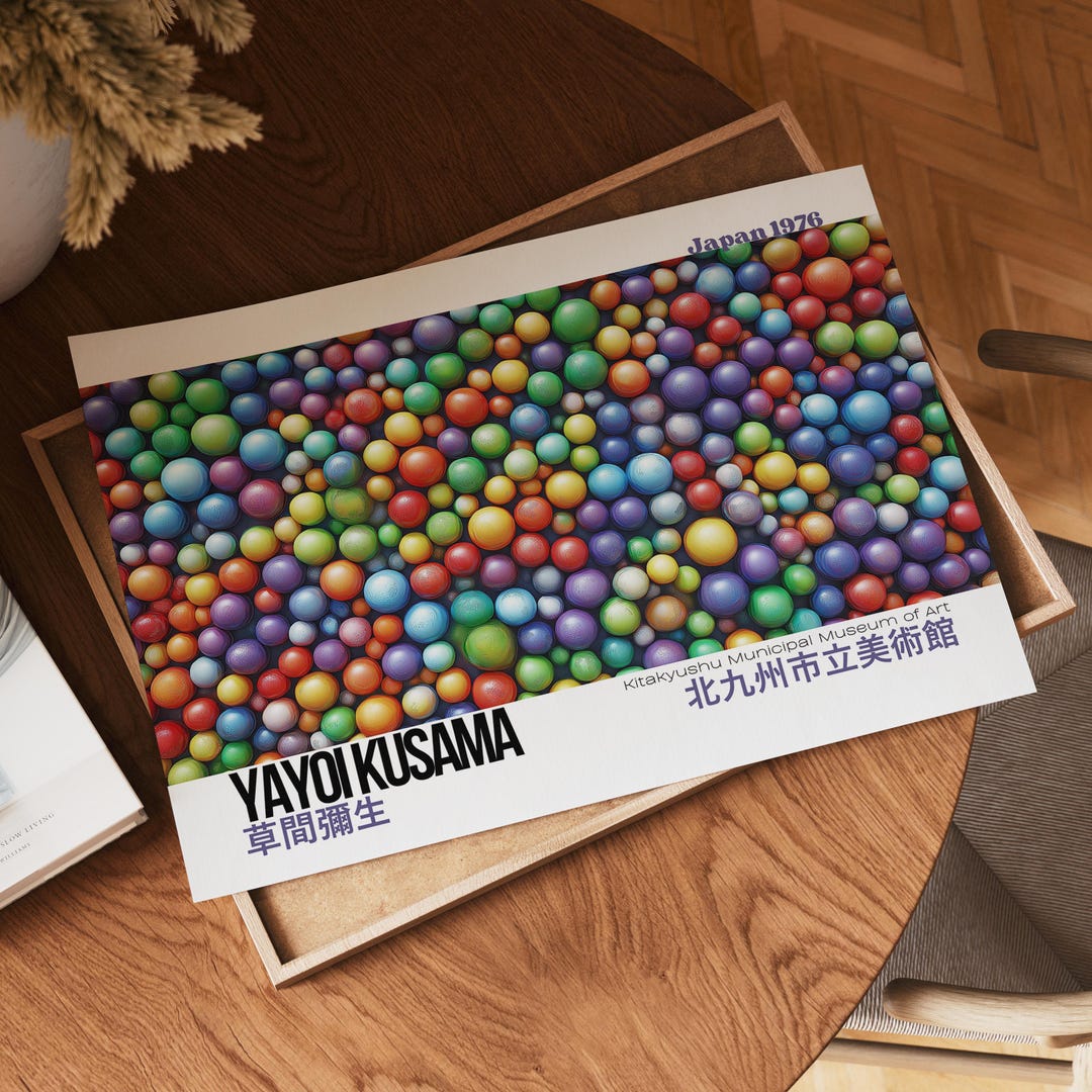 Yayoi Kusama Inspired Art Print: Multicolored Bubble Pop Abstract ...