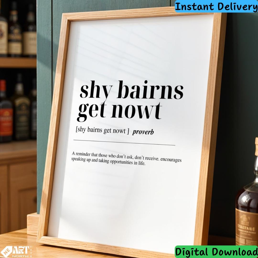 Funny British Slang Printable Geordie Phrase Wall Art Instant Download ...