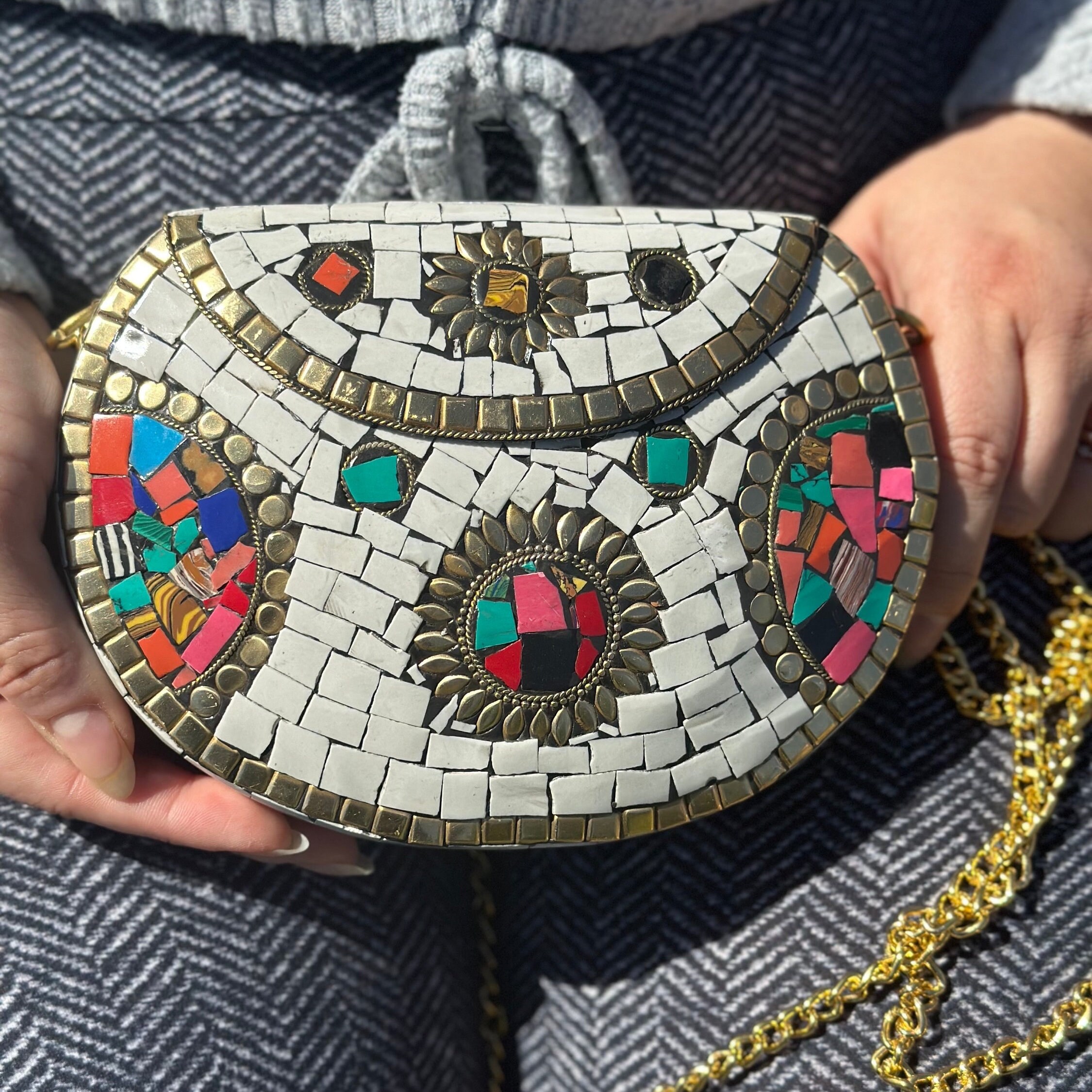 Handmade Mosaic Stone Bags Beautiful and Fashionable Purse Designer Bag ...