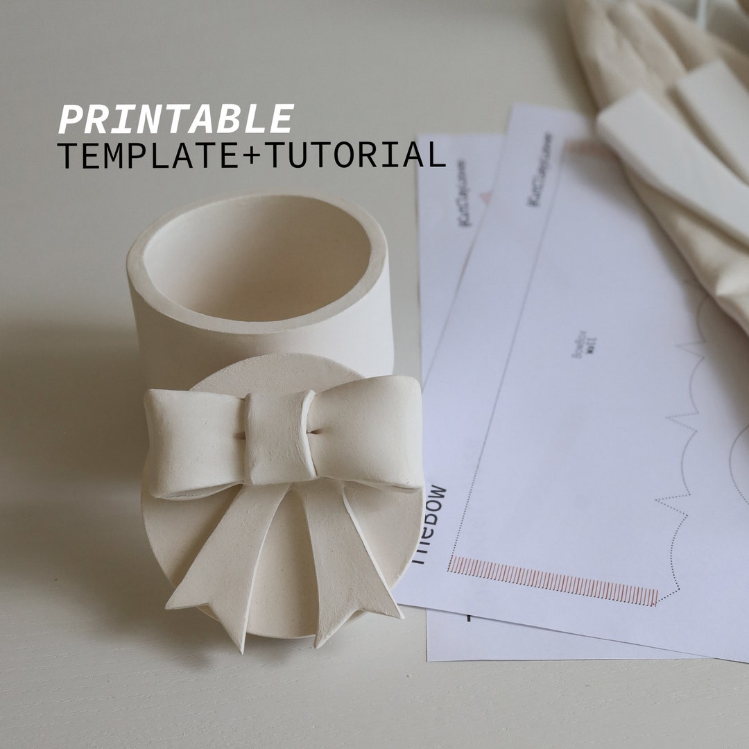 Bow Jar Pottery Template Slab Building Tutorial ~ Easy DIY Handmade ...