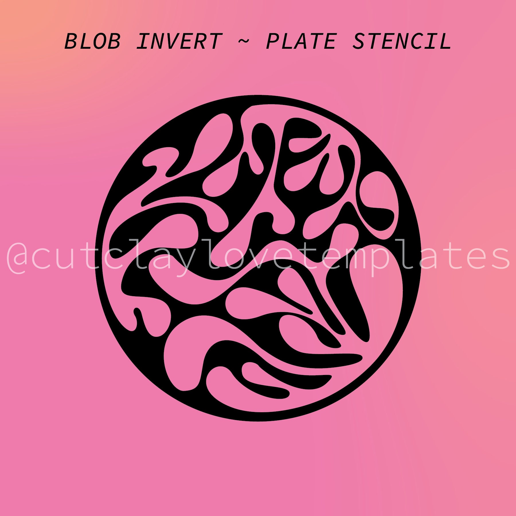 Blob Print Glaze Stencil Sheet: Craft Cutter Pottery Tool (digital ...