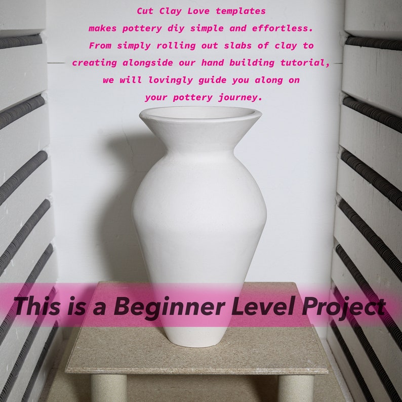Vase Slab Pottery Template ~ Do It Yourself Classical Vessel Hand ...