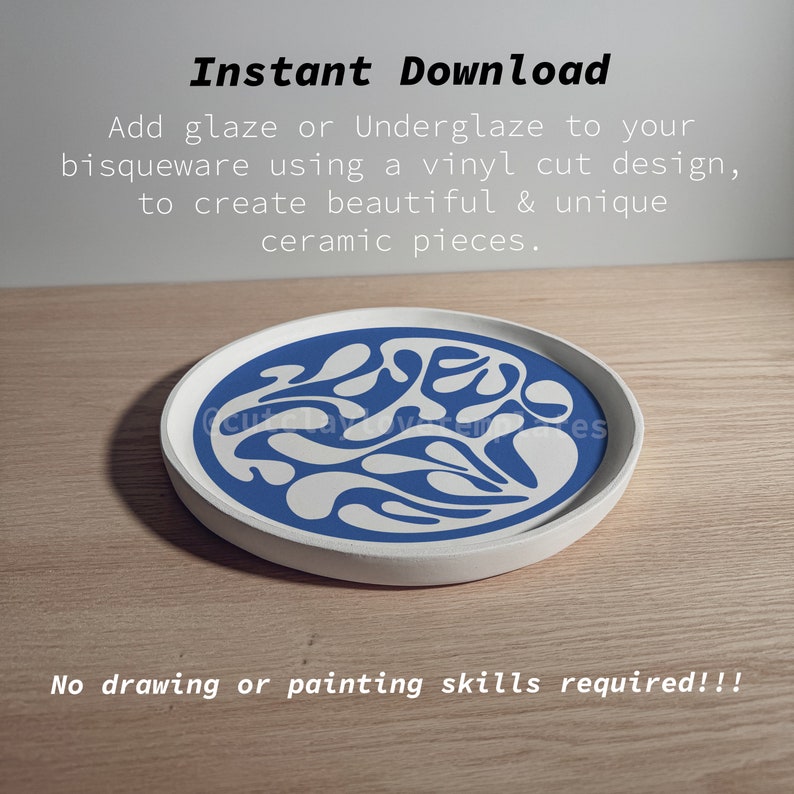 Blob Print Glaze Stencil Sheet: Craft Cutter Pottery Tool (digital ...