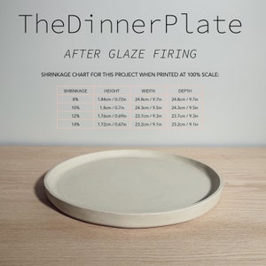 Dinner Plate Pottery Template : Slab Building Printable (PDF) ~ Instant ...