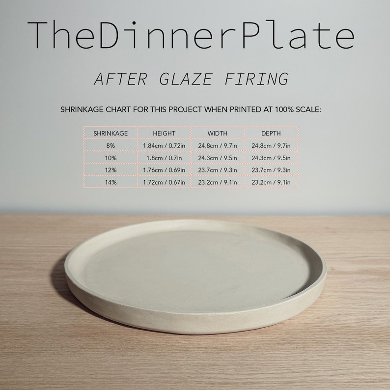 Dinner Plate Pottery Template : Slab Building Printable (PDF) ~ Instant ...