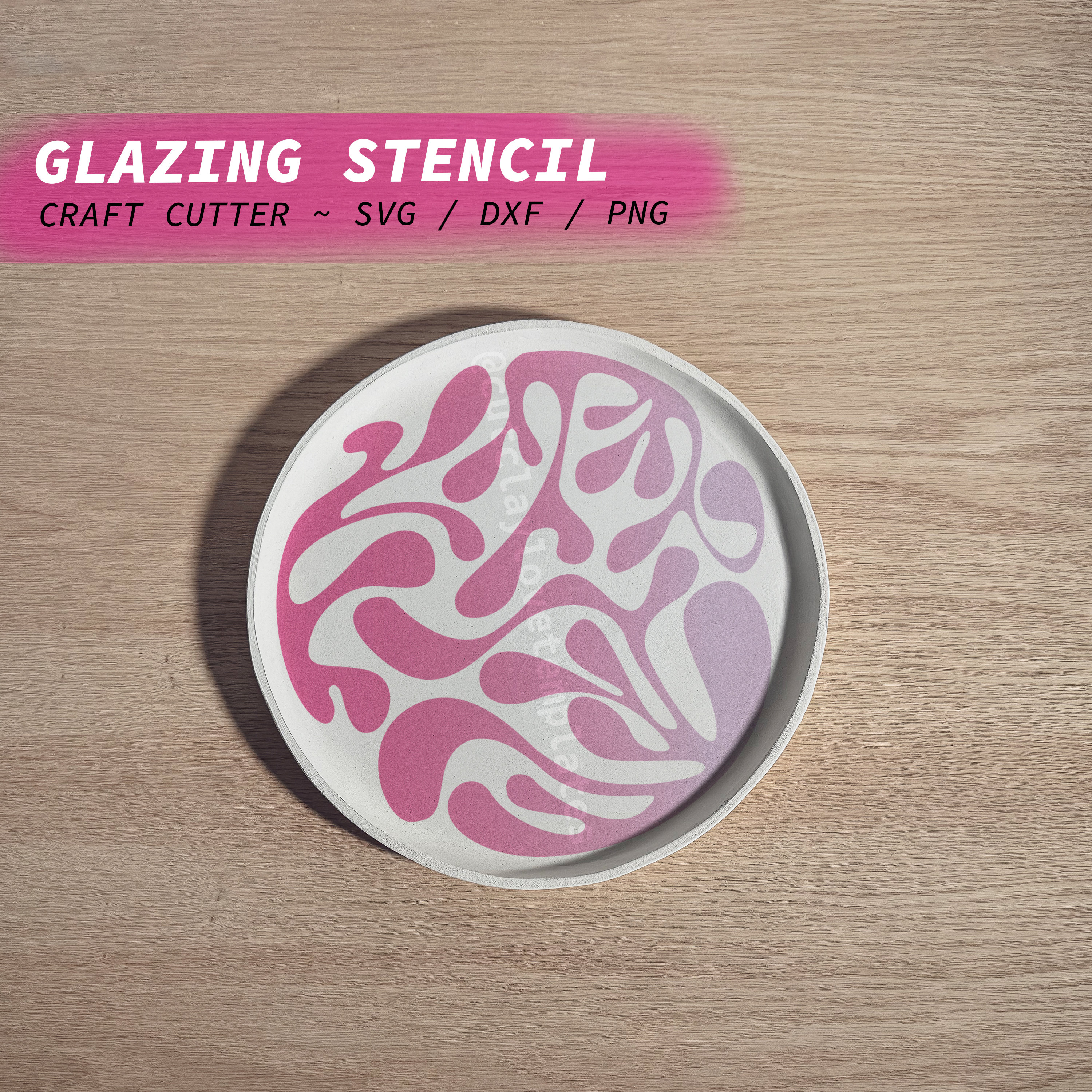 Blob Print Glaze Stencil Sheet: Craft Cutter Pottery Tool (digital ...