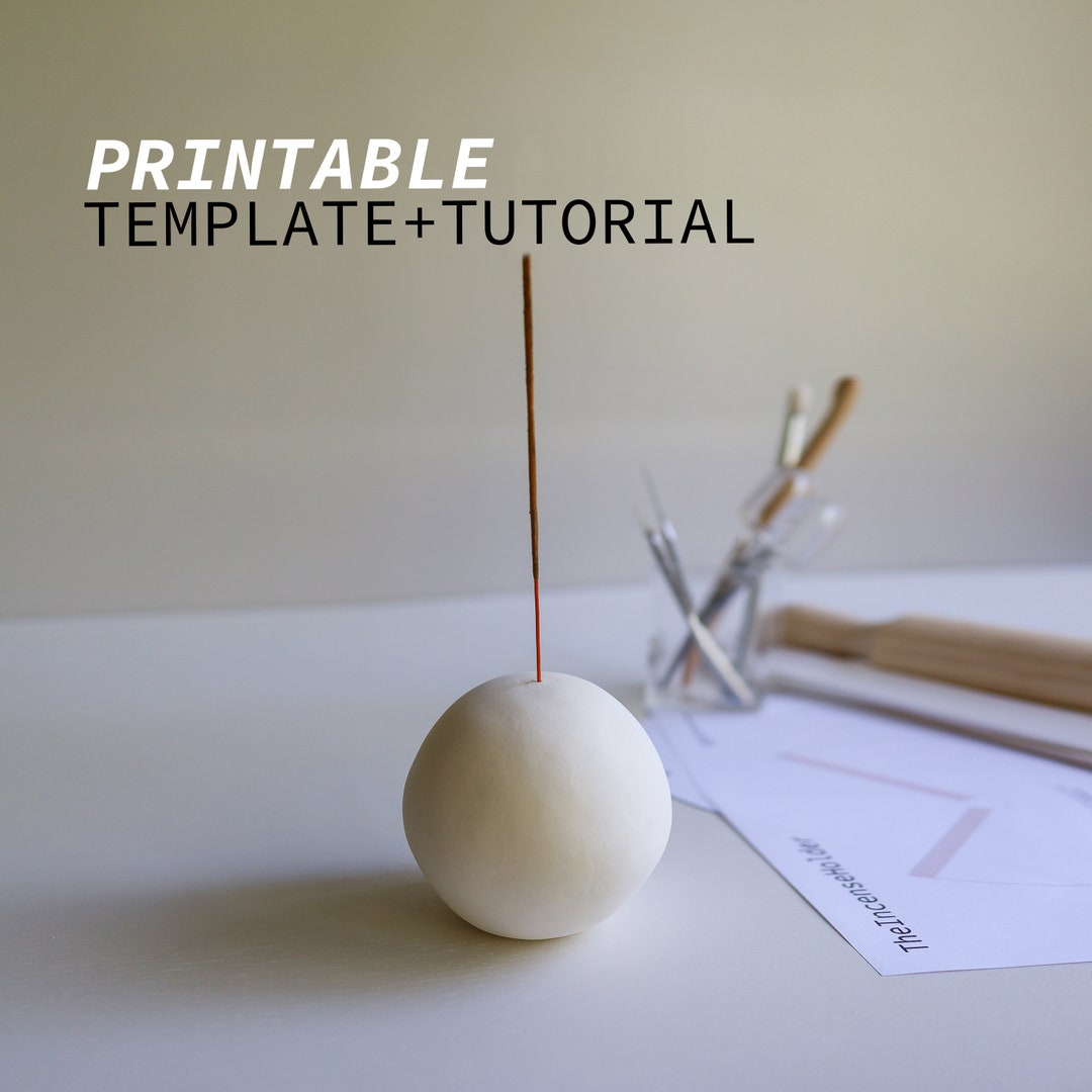 DIY Incense Holder Slab Pottery Template: Easy Ceramics Tool (printable ...