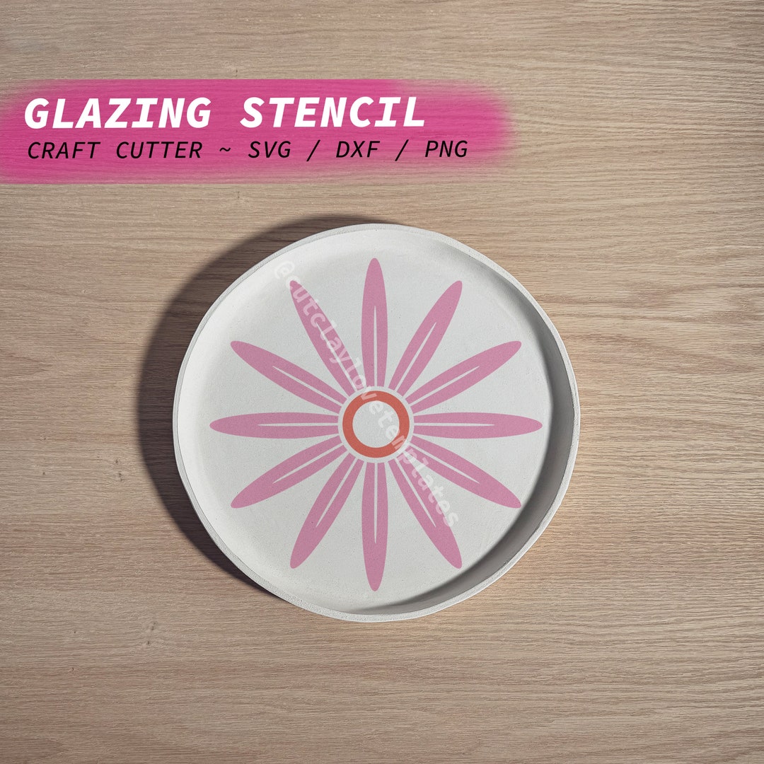 Glaze Stencil Sheet for Craft Cutter ~ Daisy Print Plate Artwork ...