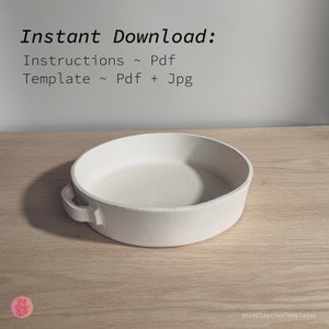 Pie Deep Dish Slab Pottery Template ~ Beginner Ceramics Project Do It ...
