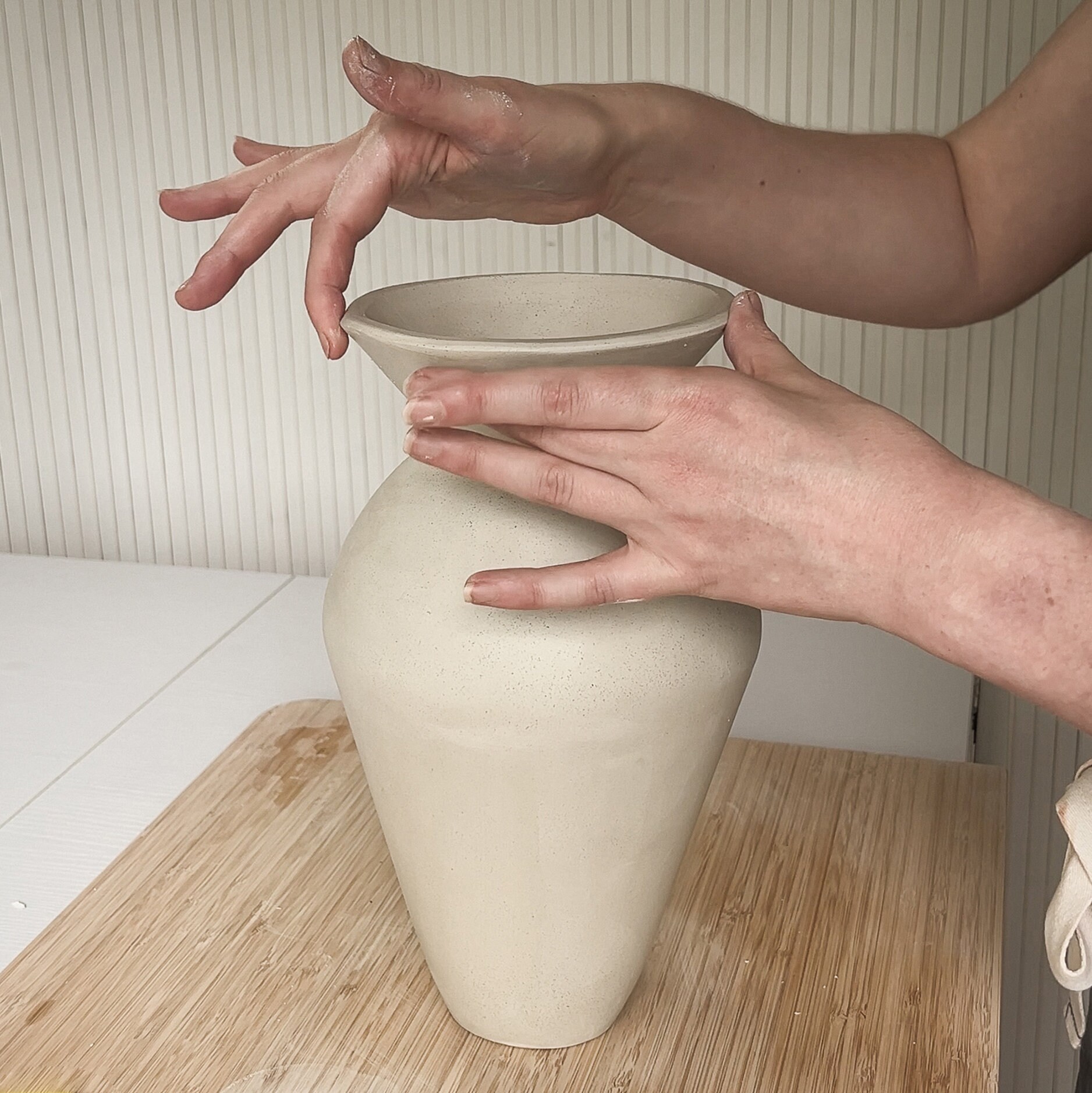 Vase Slab Pottery Template Do It Yourself Classical Vessel Hand ...