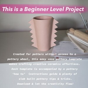 Easy Vase Pottery Template Slab Building ~ DIY Handmade Ceramics Tool ...