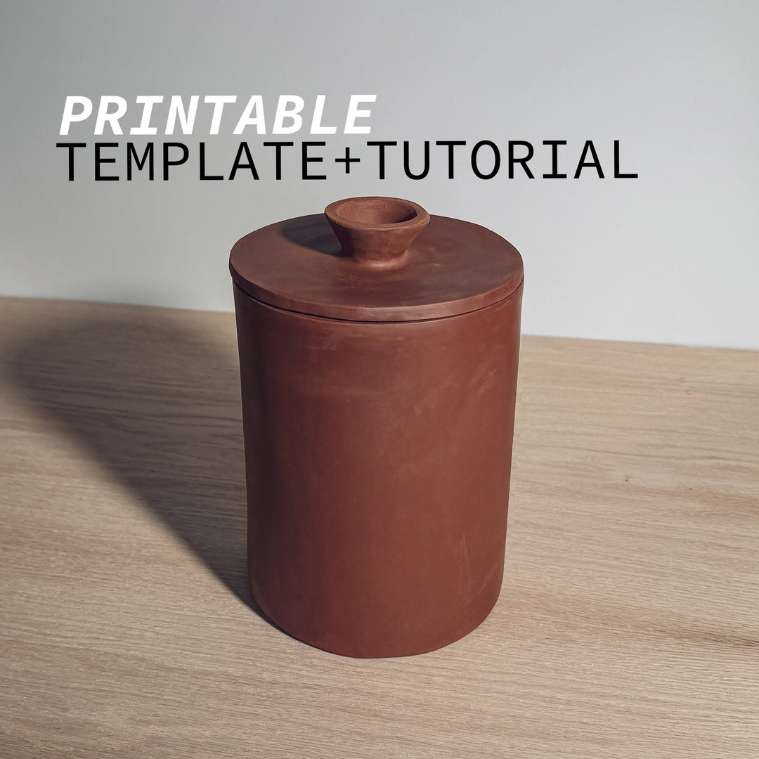Cookie Jar Pottery Template: Slab Building Tutorial (digital Download ...
