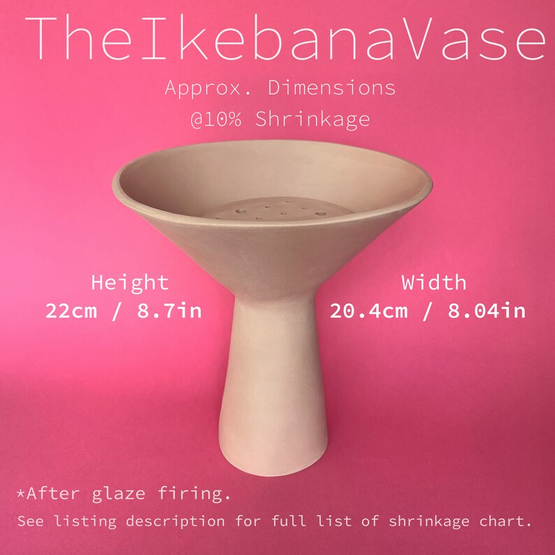 Ikebana Vase Pottery Template Slab Building Tutorial Do It Yourself in Clay Easy Vase With ...