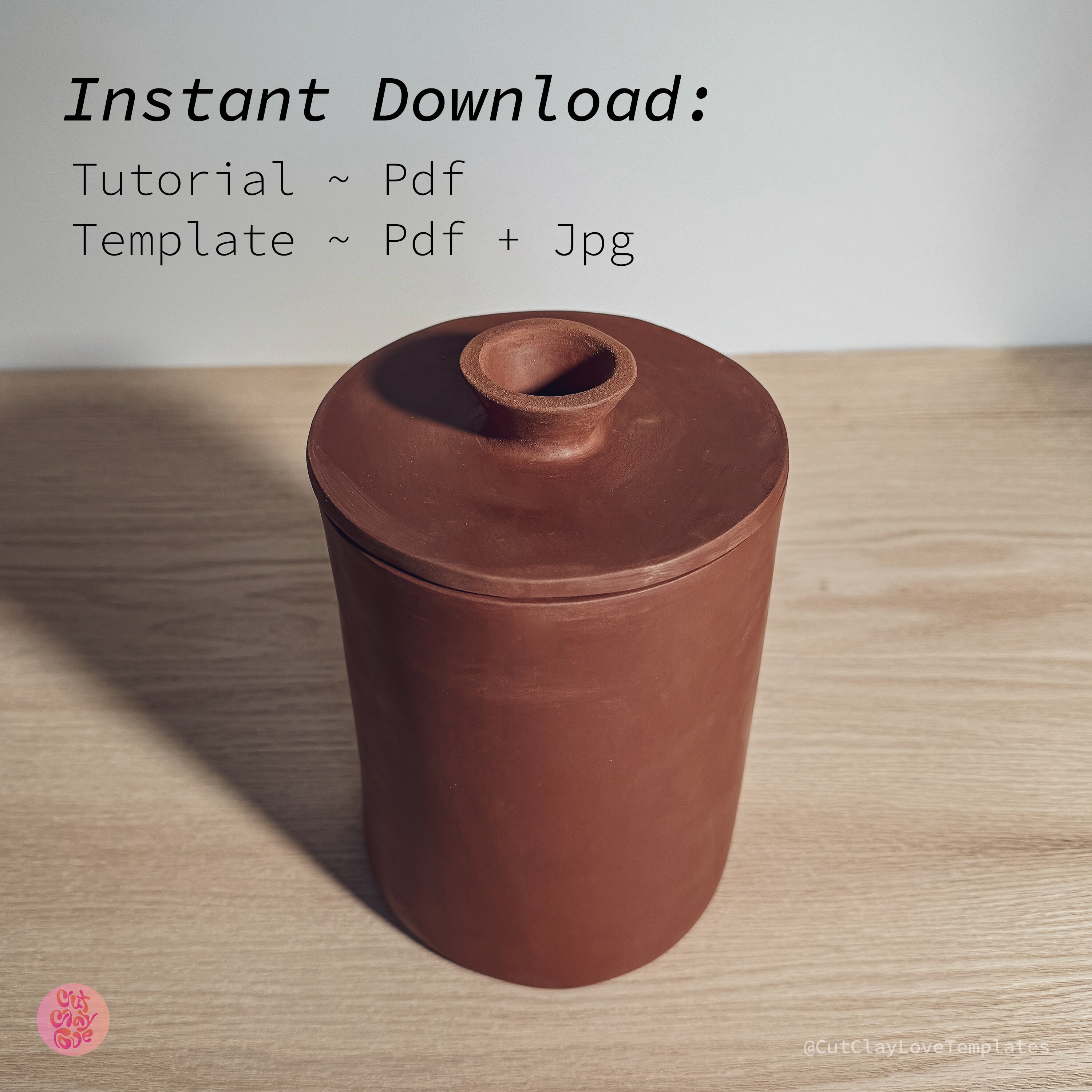 Cookie Jar Pottery Template: Slab Building Tutorial (digital Download ...