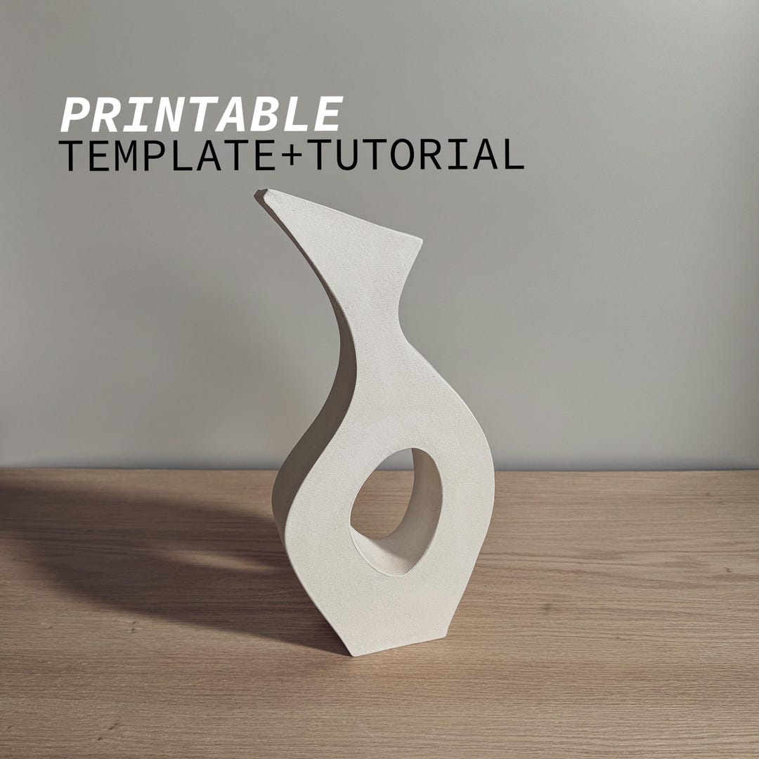 Illusion Vase Slab Pottery Template ~ Ceramics Tools for Beginners ...