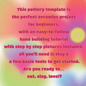 Dip Bowl Pottery Template ~ Beginner Ceramics Tutorial (digital ...