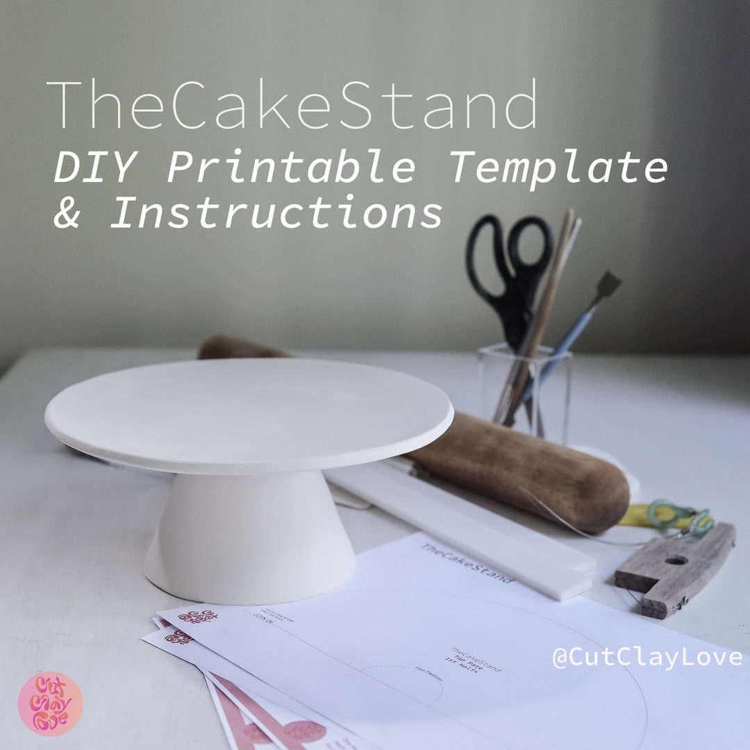 Cake Stand Pottery Template Slab Building Tutorial Ceramic Tools Easy ...