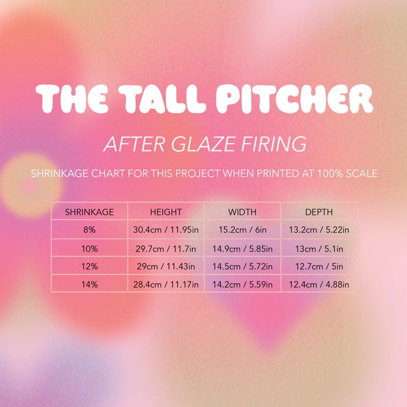 Tall Pitcher Pottery Template : DIY Kit Handmade Ceramics (digital ...