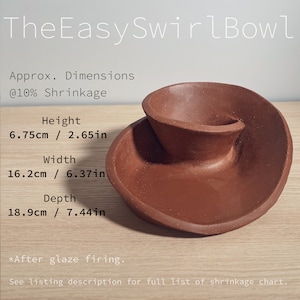 Easy Swirl Bowl Pottery Template Slab Building ~ Ceramics Tools for ...